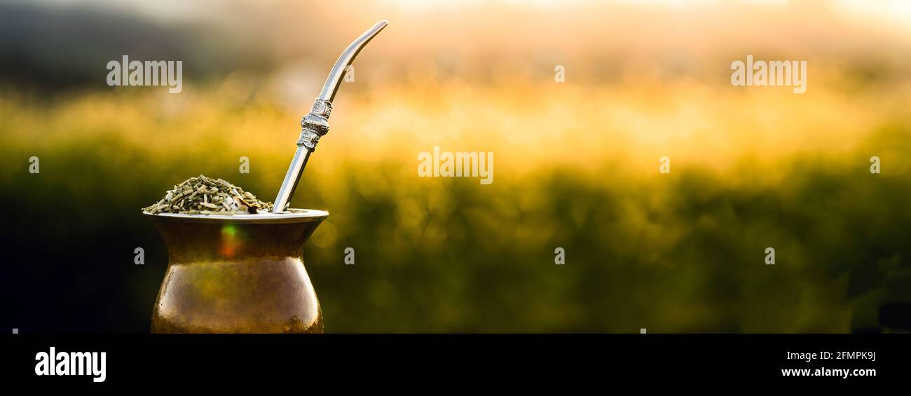 Chimarrão, a traditional Brazilian yerba mate tea Stock Photo - Alamy