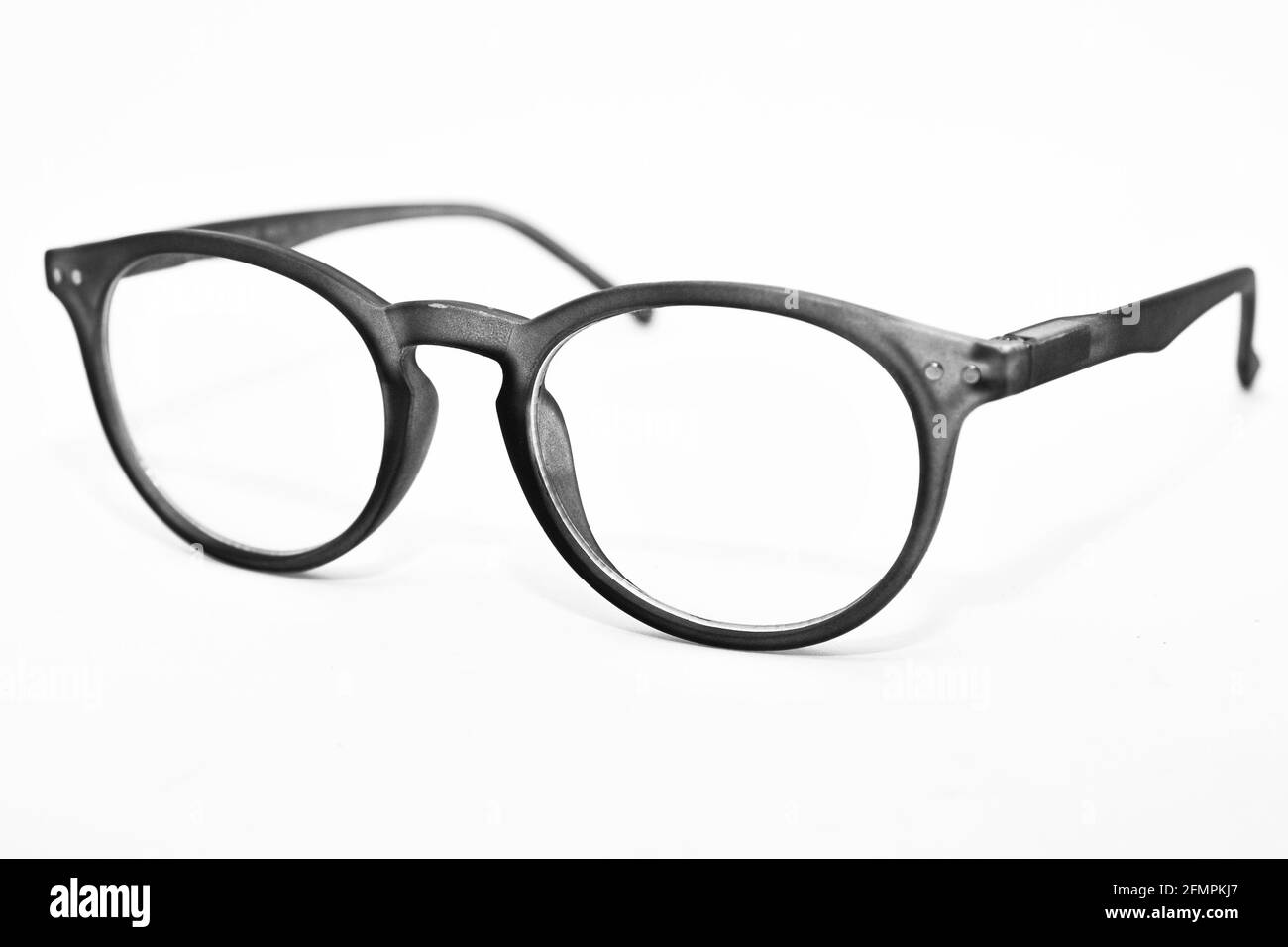 gray eye glasses isolated on white background Stock Photo - Alamy