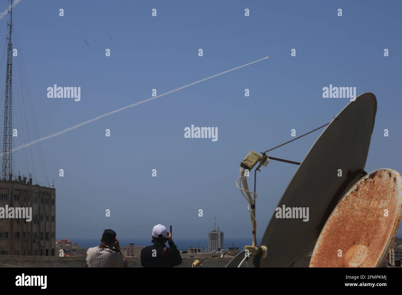 Gaza, The Gaza Strip, Palestine. 11th May, 2021. Palestinian rockets ...