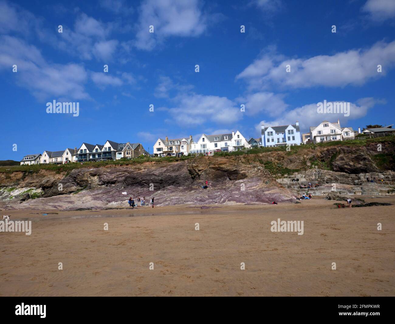 Hayle Bay, New Polzeath, Cornwall Stock Photo - Alamy