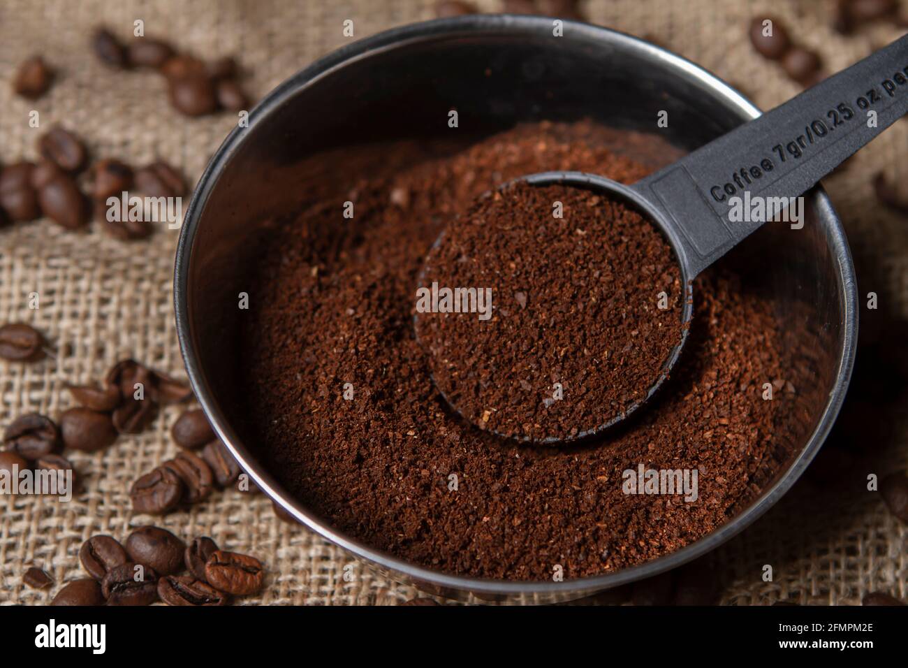 Freshly ground coffee beans hi-res stock photography and images - Alamy