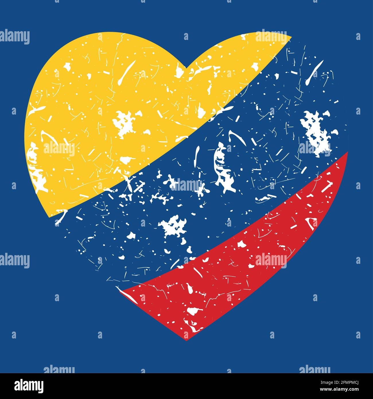 grunge colombia heart Stock Vector Image & Art - Alamy