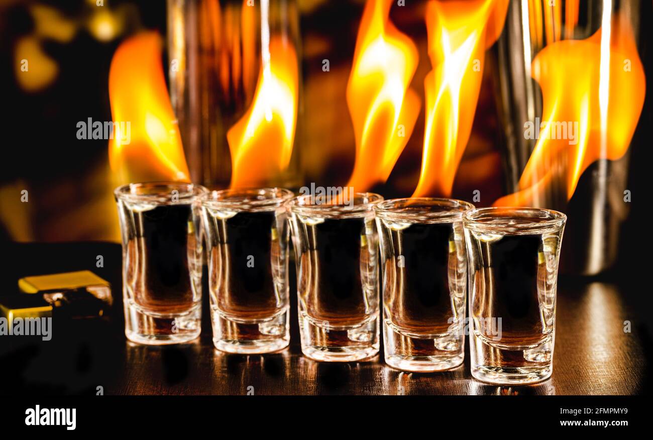 Alcohol Shots On Fire