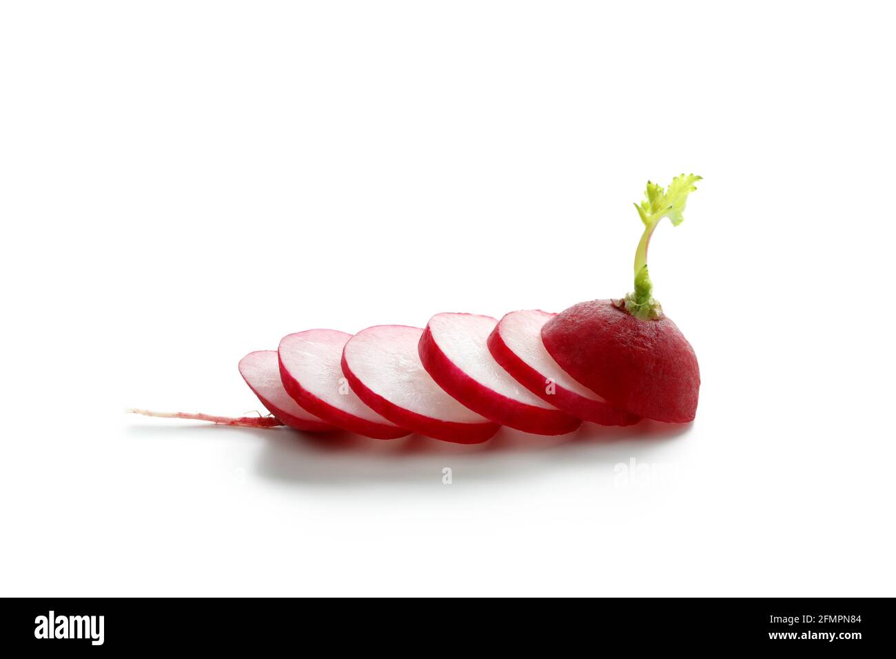 Fresh chopped radish isolated on white background Stock Photo - Alamy