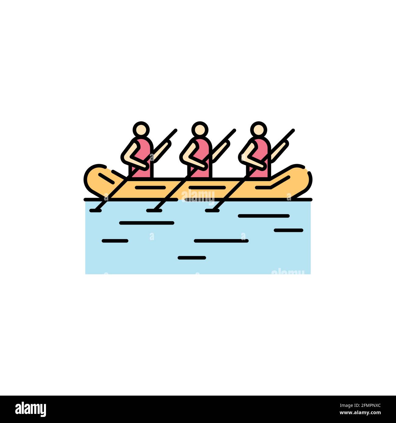 Drawing rafting water sport adventure hi-res stock photography and ...