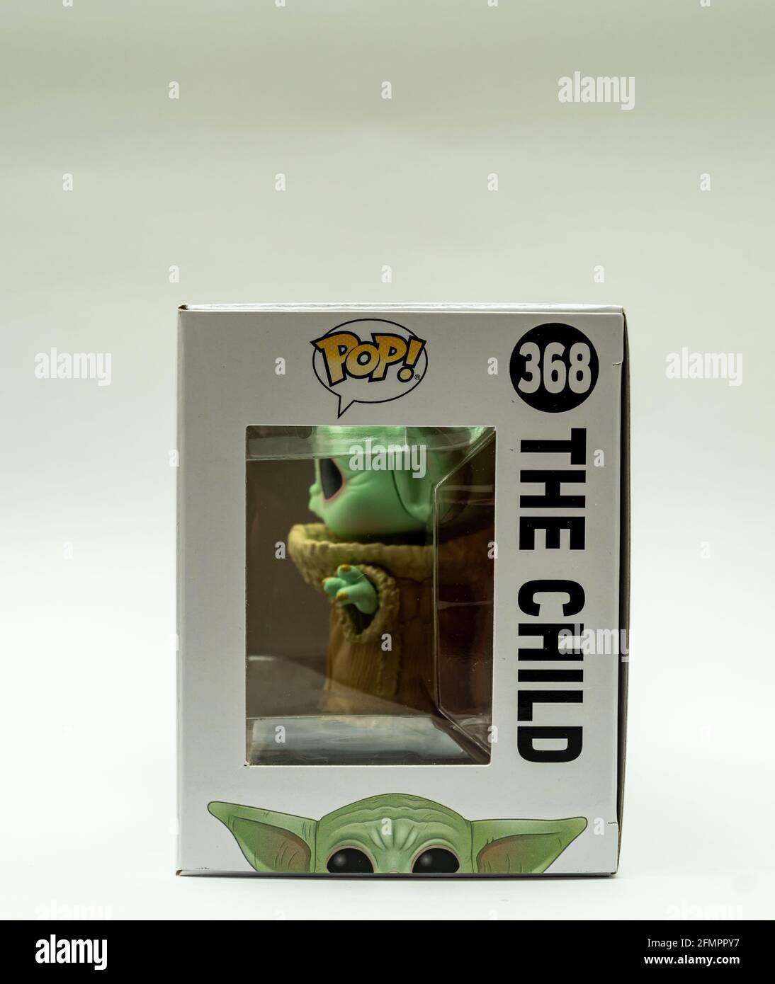 MADRID, SPAIN - May 09, 2021: Side shot on white background, of a ...