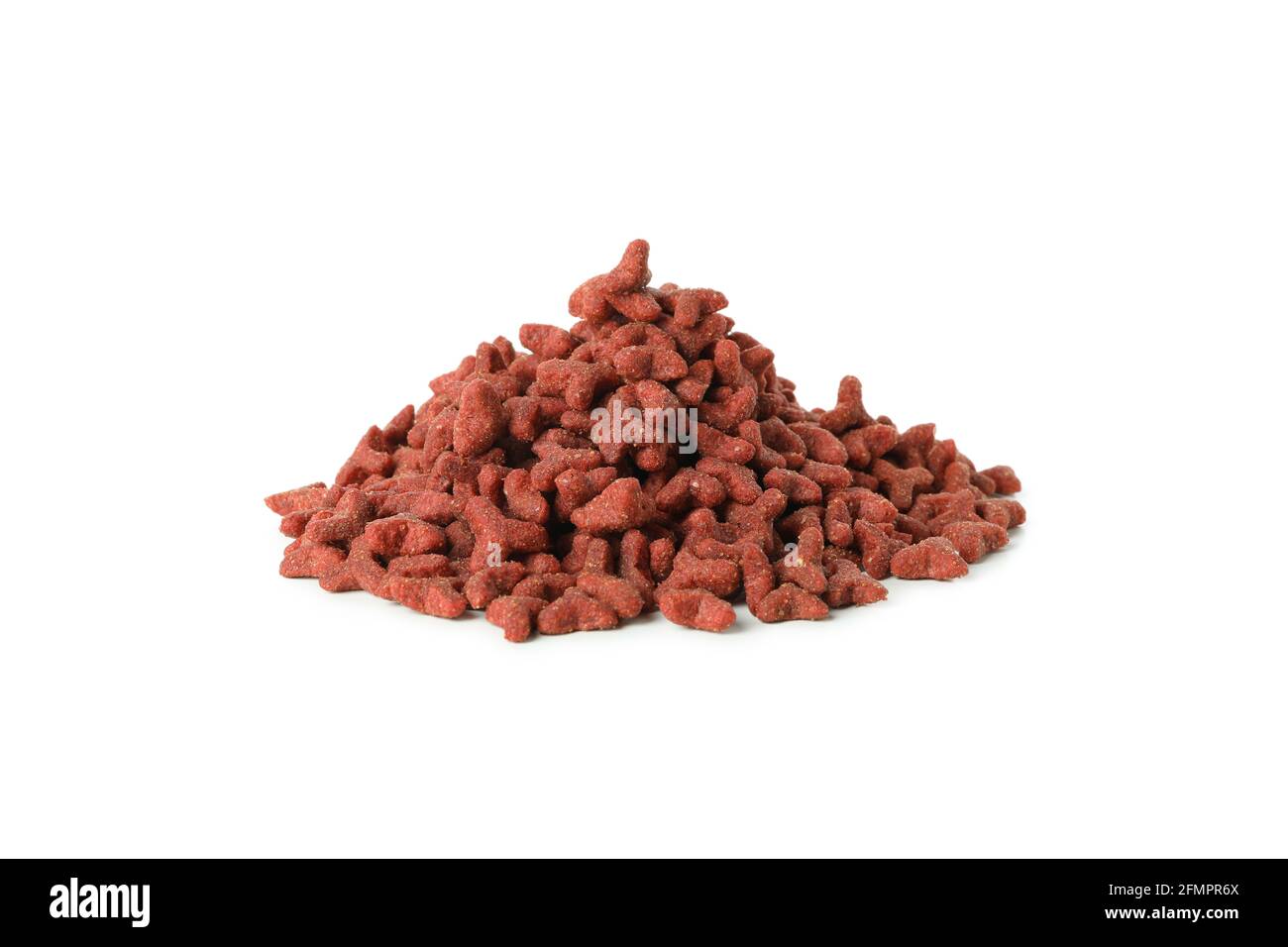 Pile of animal feed isolated on white background Stock Photo - Alamy