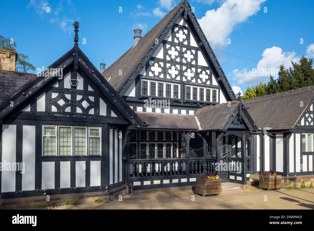 MANCHESTER, UNITED KINGDOM - May 05, 2021: Tudor building built 1849 ...