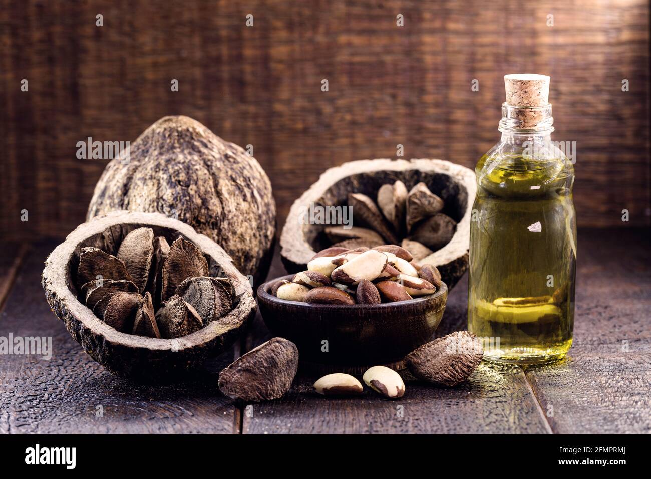 Brazil nut oil, originally from the Amazon, Brazilian almond Stock ...