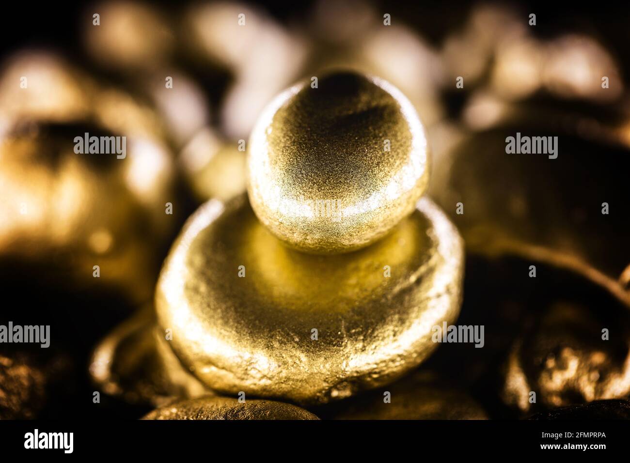 Nugget of gold, stone of value, golden texture. Crude gold mined ...