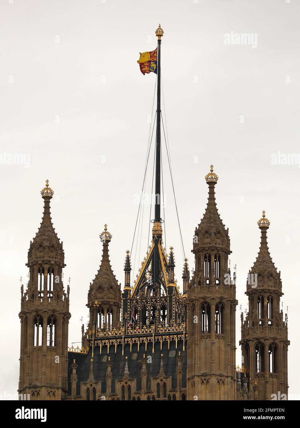 London, UK. 11th May, 2021. The Royal Standard is flying over the ...