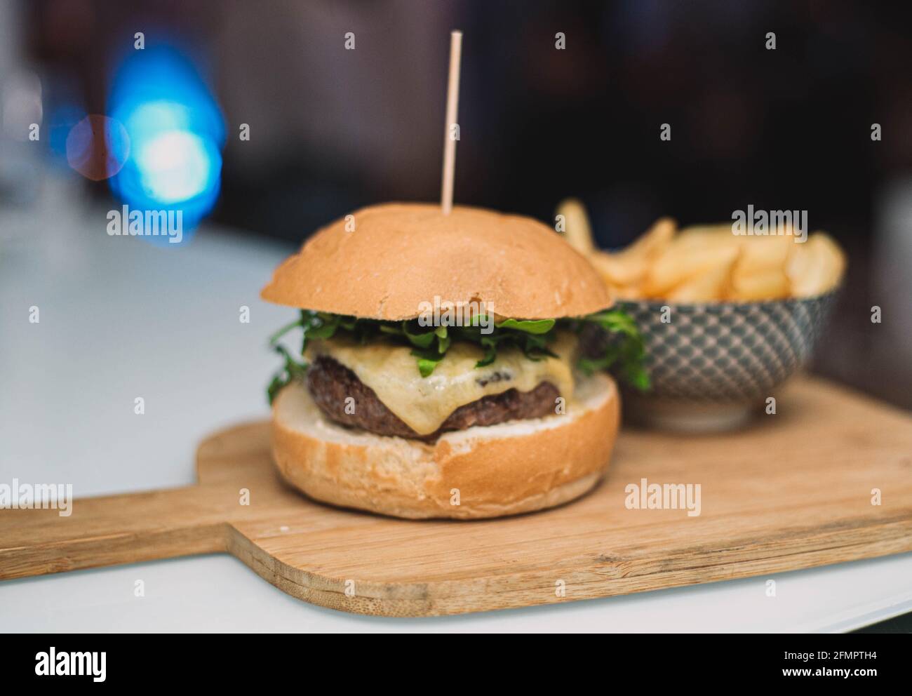 Gourmet Cheeseburger served with Homemade Bread and Accompanied by ...