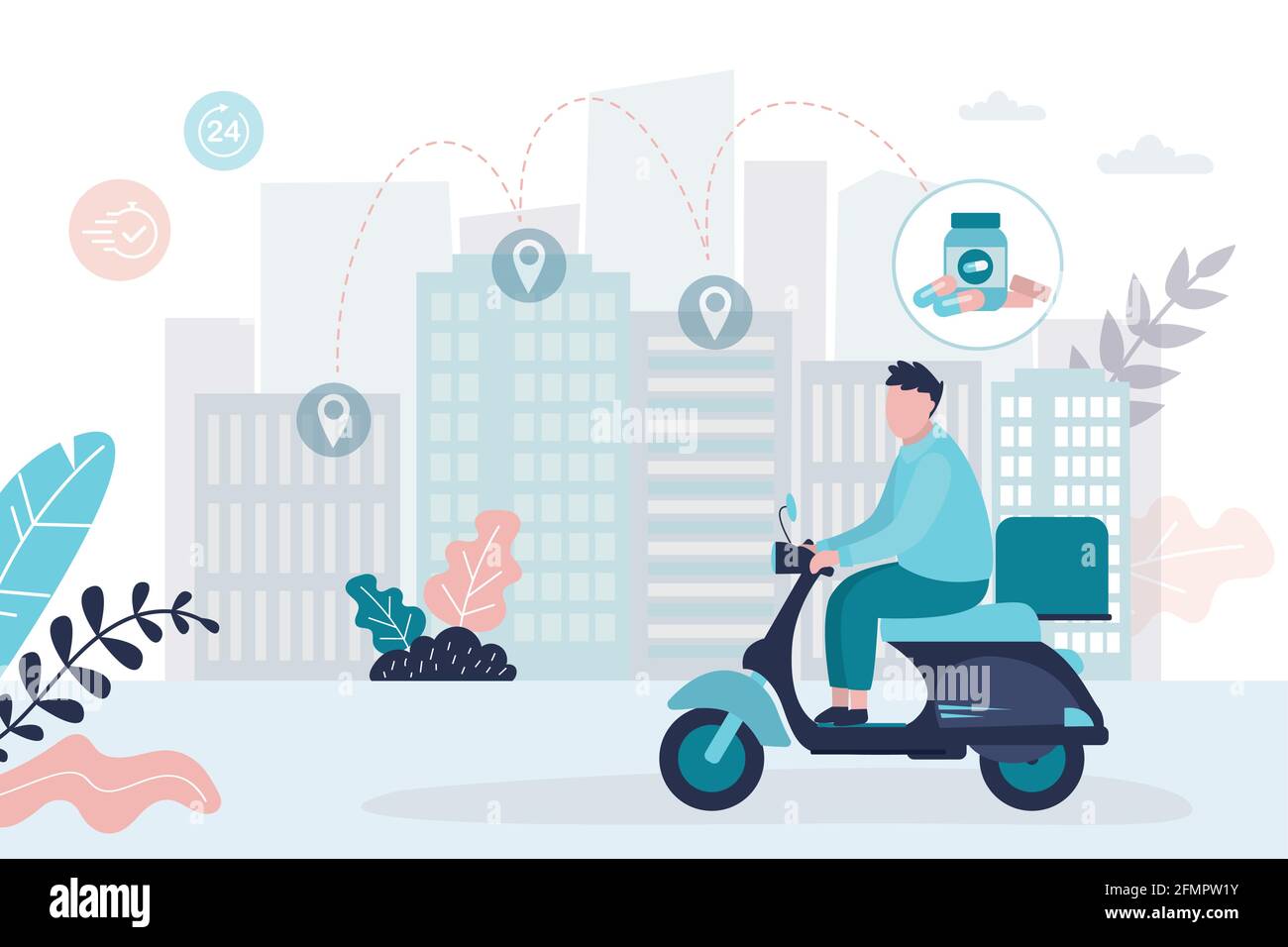 Deliveryman vector vectors hi-res stock photography and images - Alamy