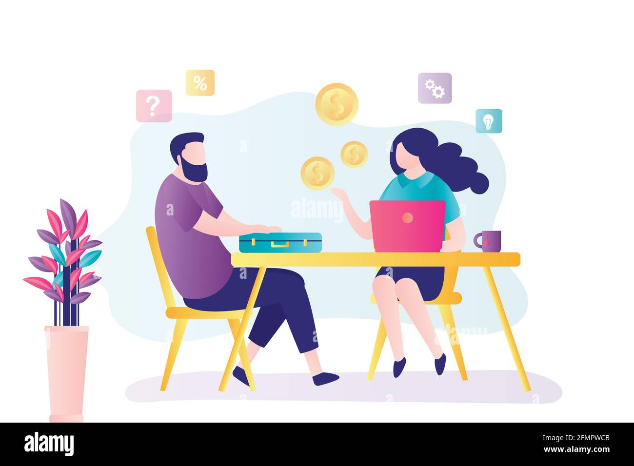 Talking advisor Stock Vector Images - Alamy