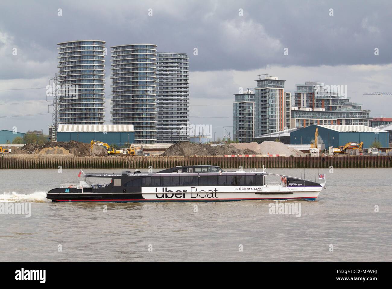 Uber Boat, Thames Clippers, at Greenwich in London Stock Photo - Alamy