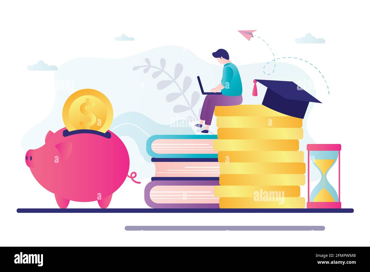 Student debt cartoon Stock Vector Images - Alamy