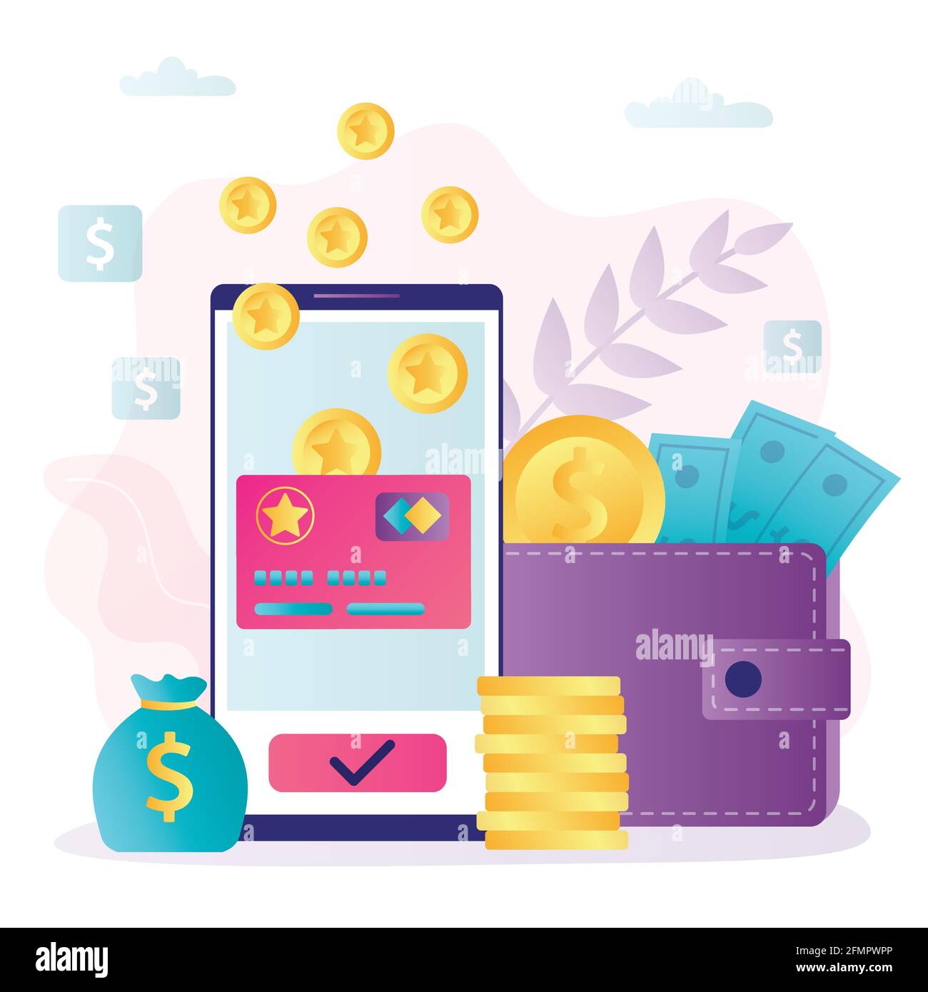 Cashback clients Stock Vector Images - Alamy