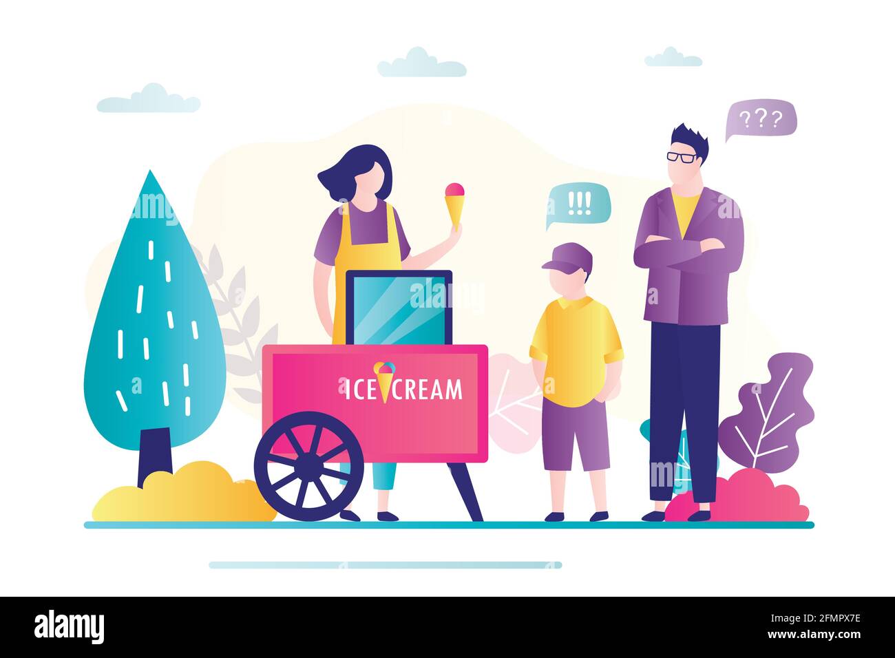 Vendor local market in Stock Vector Images - Alamy