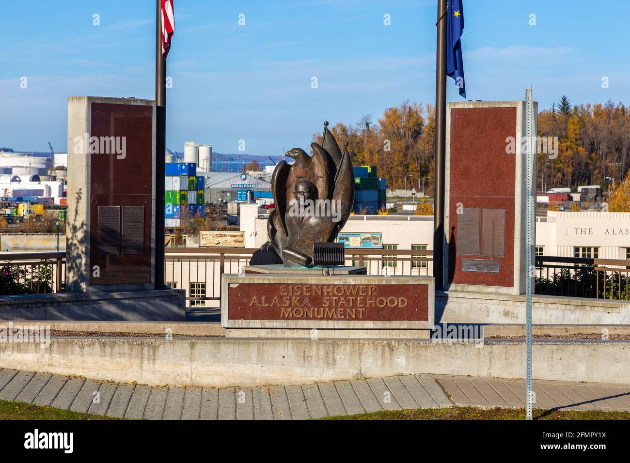 Anchorage, Alaska, USA - 30 September 2020: View of the Eisenhower ...