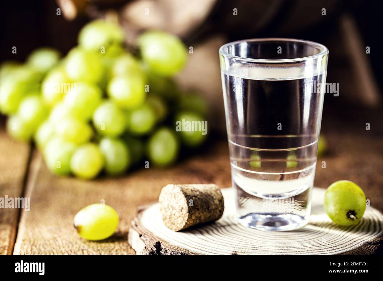 bagaceira, alcoholic drink with green grape typical of italy and europe ...