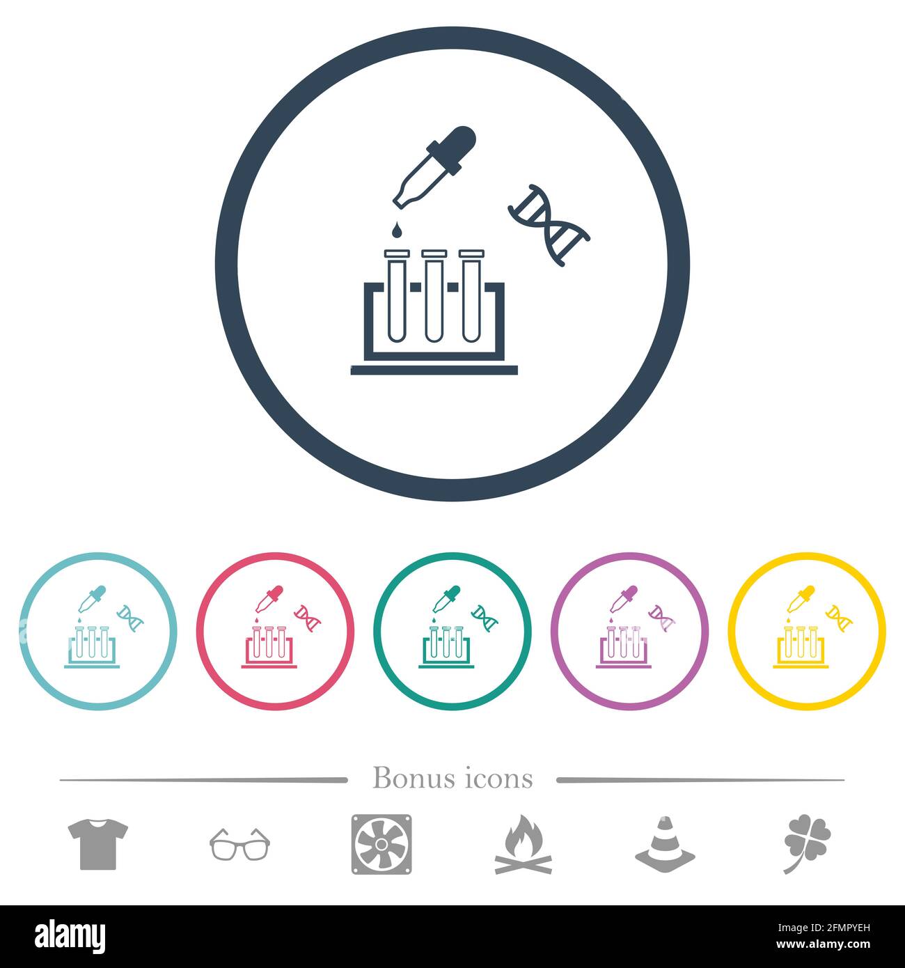 DNA experiment flat color icons in round outlines. 6 bonus icons ... DNA experiment flat color icons in round outlines. 6 bonus icons ...