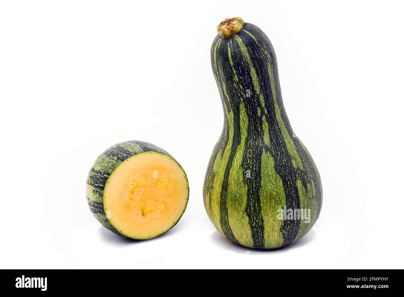Fresh vegetable marrow. Isolated on white, typical vegetable of brazil ...