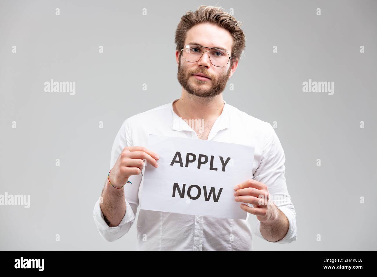 Studio shot portrait of a man working as a recruiter in Human Resources ...