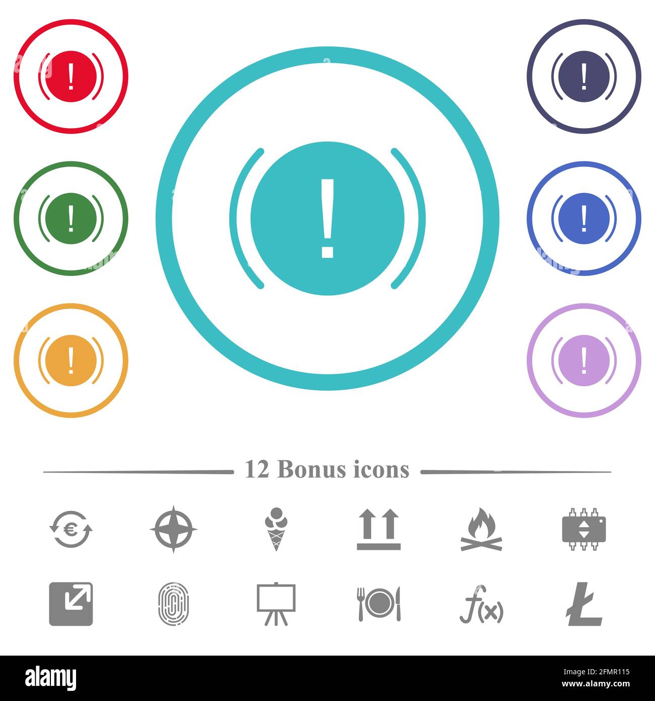 Car dashboard handbrake indicator flat color icons in circle shape ...
