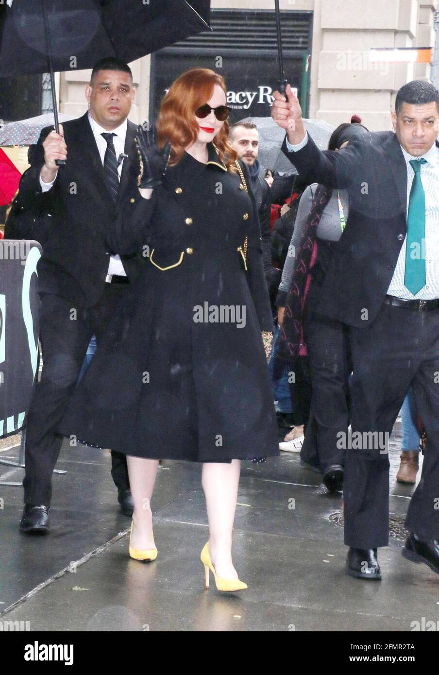 New York - NY - 20200213- Christina Hendricks Leaving Build Series ...