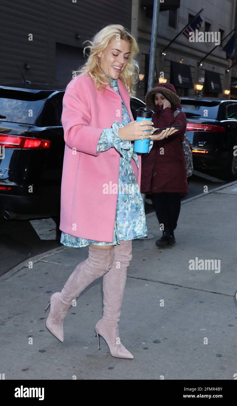 New York - NY - 20200219-Busy Philipps Outside of Good Morning America -PICTURED: Busy Philipps ...