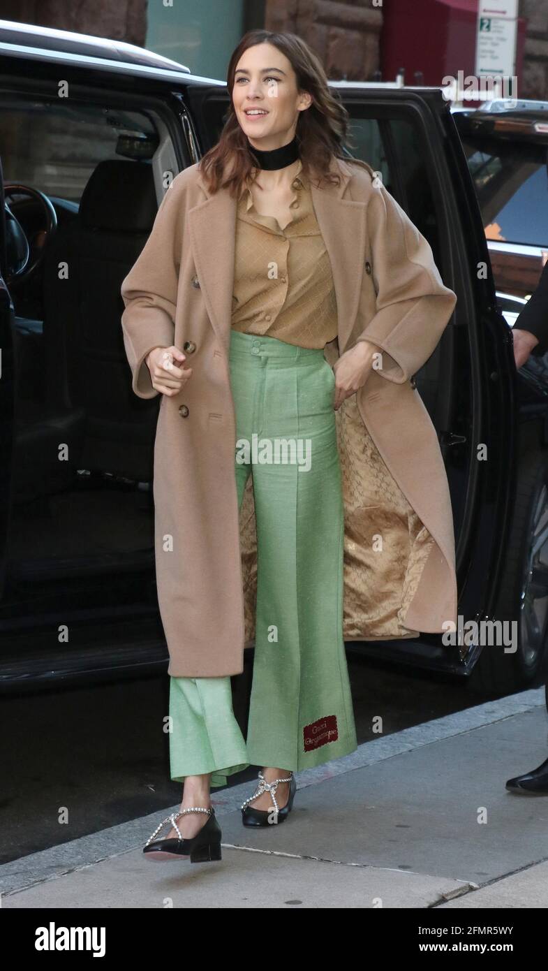New York - NY - 20200203- Tan France and Alexa Chung Outside of Build ...