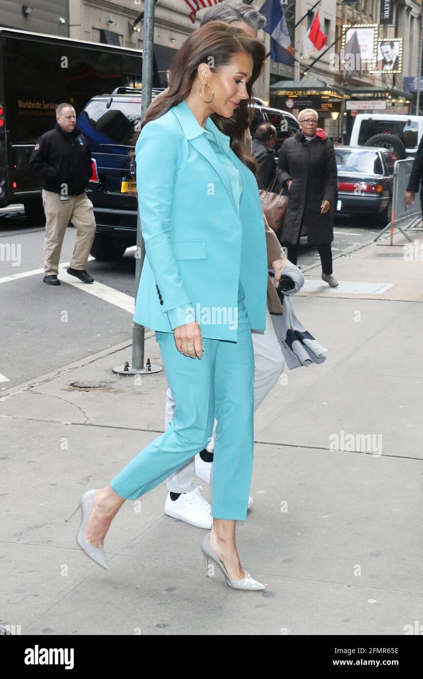 New York - NY - 20200227 Jessica Mulroney wearing an all blue suit ...