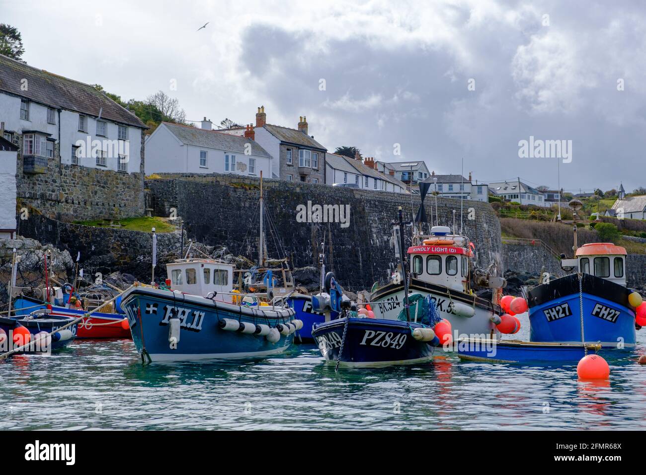 Cornish Fishing Boats and Trawlers, Lizard, Cornwall, England Stock ...