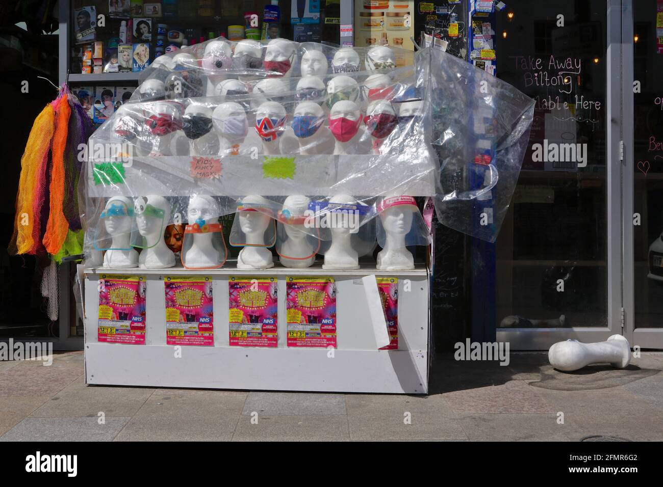 London (UK): A shop on Deptford High street displays an assortment of ...