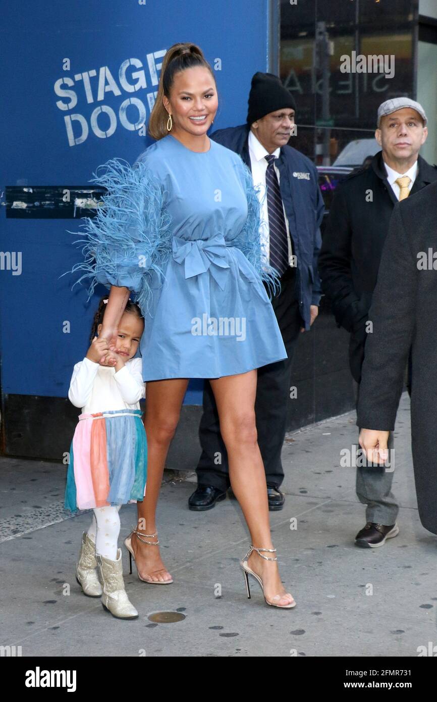 New York - NY - 20200219 Chrissy Teigen and her daughterLuna Simone Stephens are seen entering ...