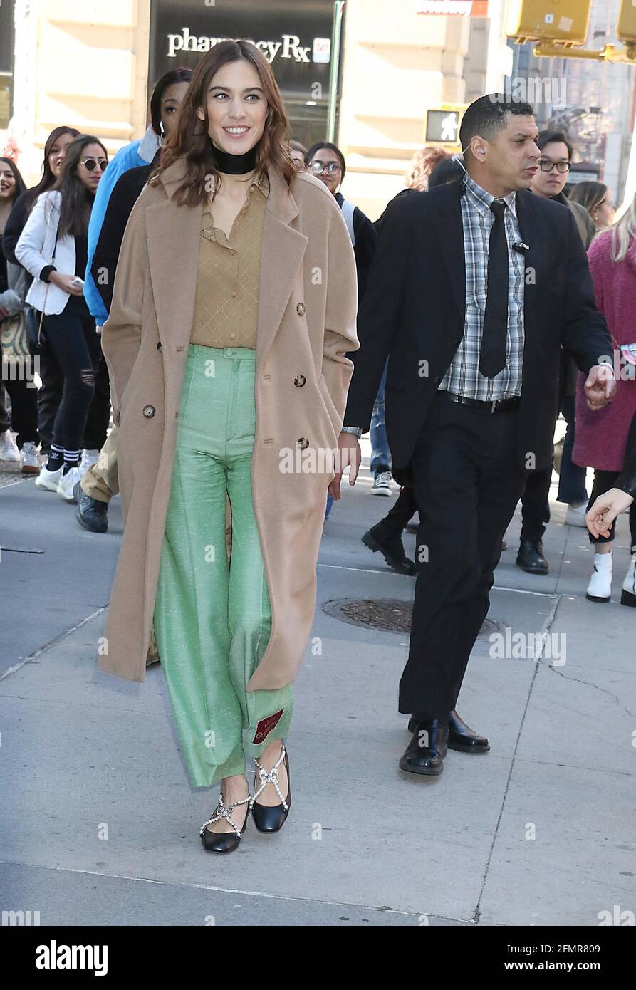 New York - NY - 20200203- Tan France and Alexa Chung Outside of Build ...
