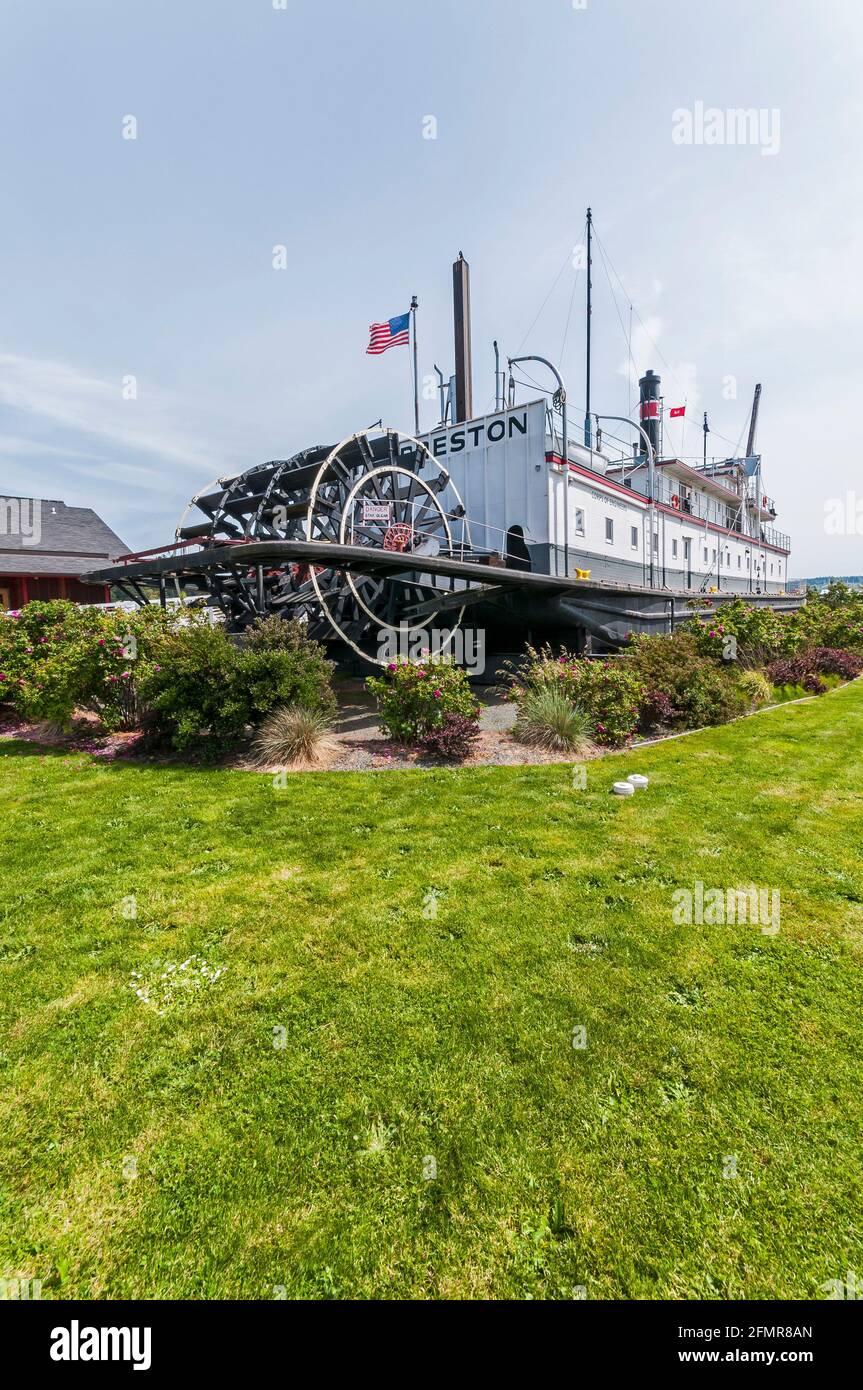 The stern and paddle-wheel of the W.T. Preston Steamboat Museum in ...
