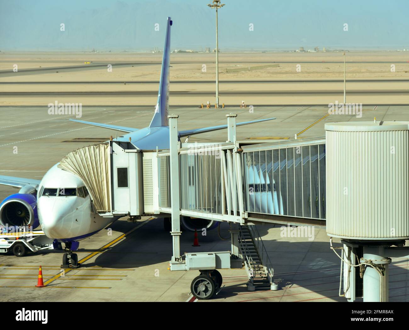 Airplane ladder on the airport runway Stock Photo - Alamy