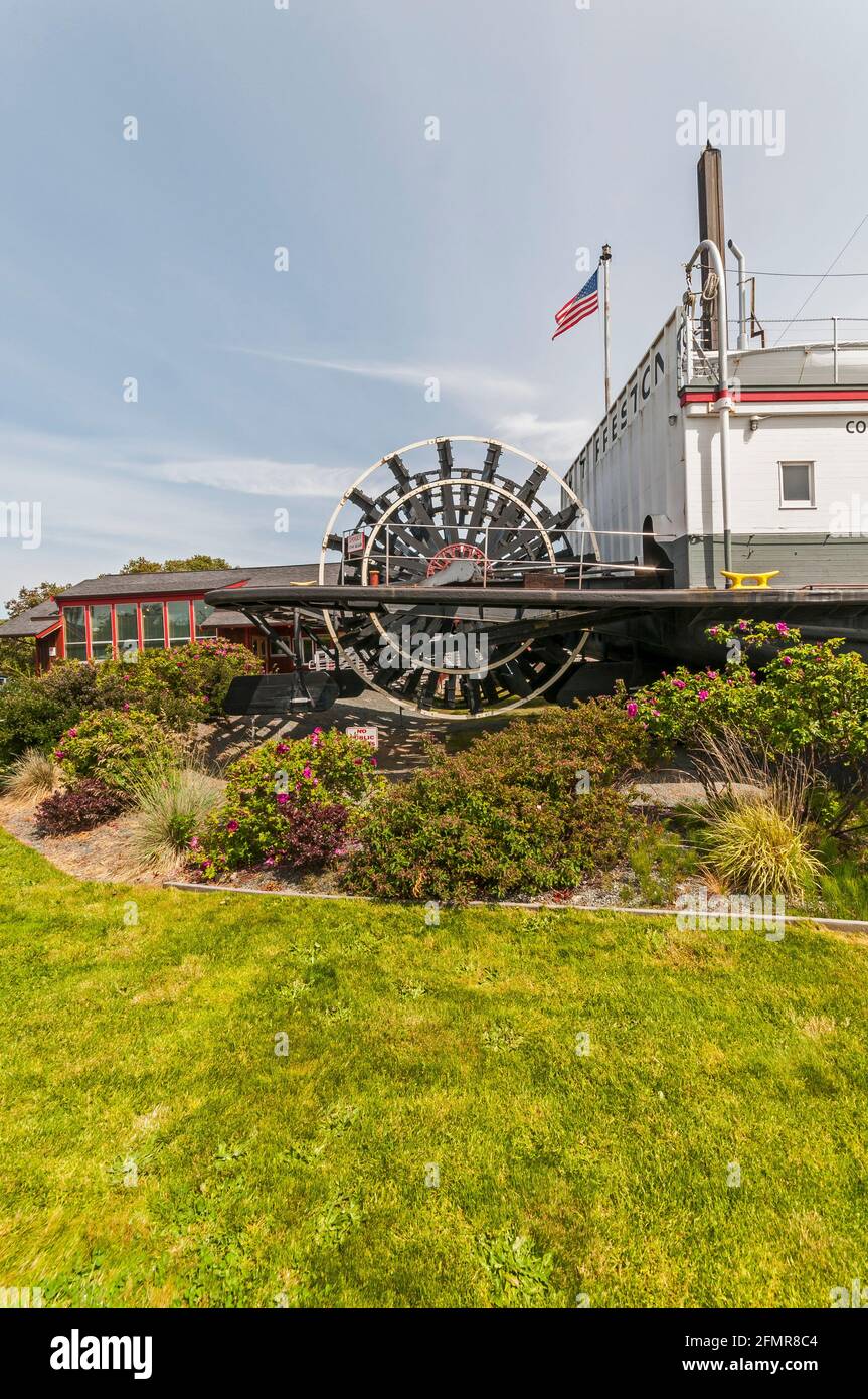 The stern and paddle-wheel of the W.T. Preston Steamboat Museum in ...