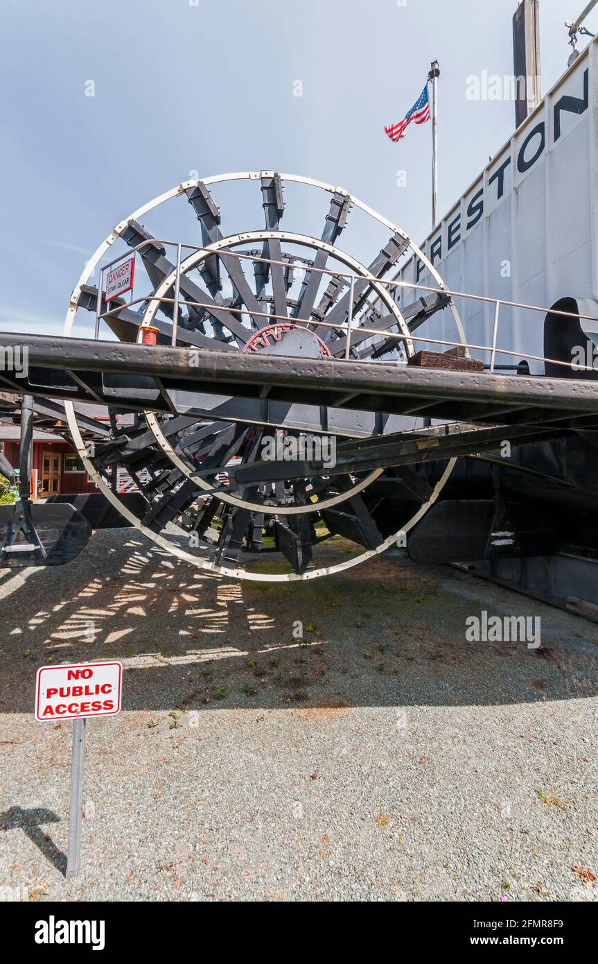 The stern and paddle-wheel of the W.T. Preston Steamboat Museum in ...