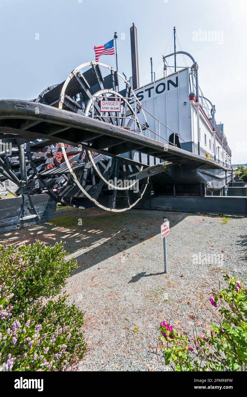 The stern and paddle-wheel of the W.T. Preston Steamboat Museum in ...