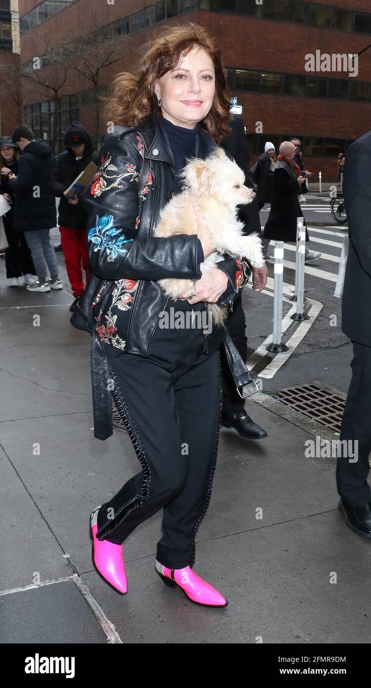 New York - NY - 20200226-Susan Sarandon and John Tuturro Outside Build ...