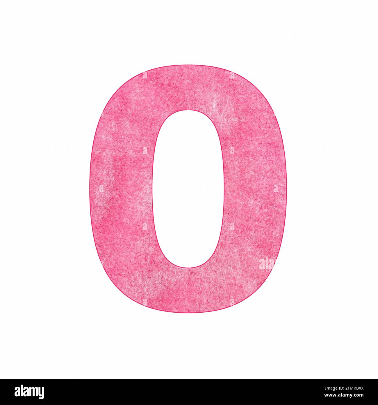 Digit number 0 - Pink plush texture Stock Photo - Alamy