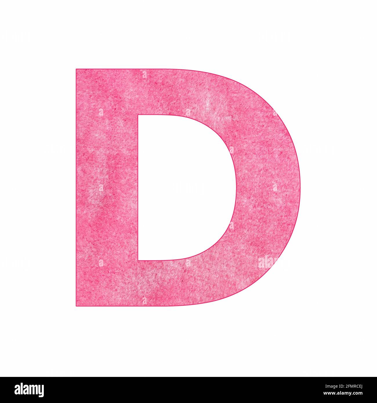 D capital letter - Pink plush texture Stock Photo - Alamy