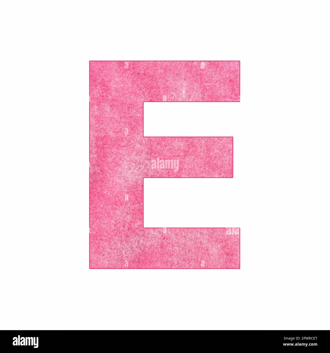 Alphabet Letter E - Pink plush texture Stock Photo - Alamy