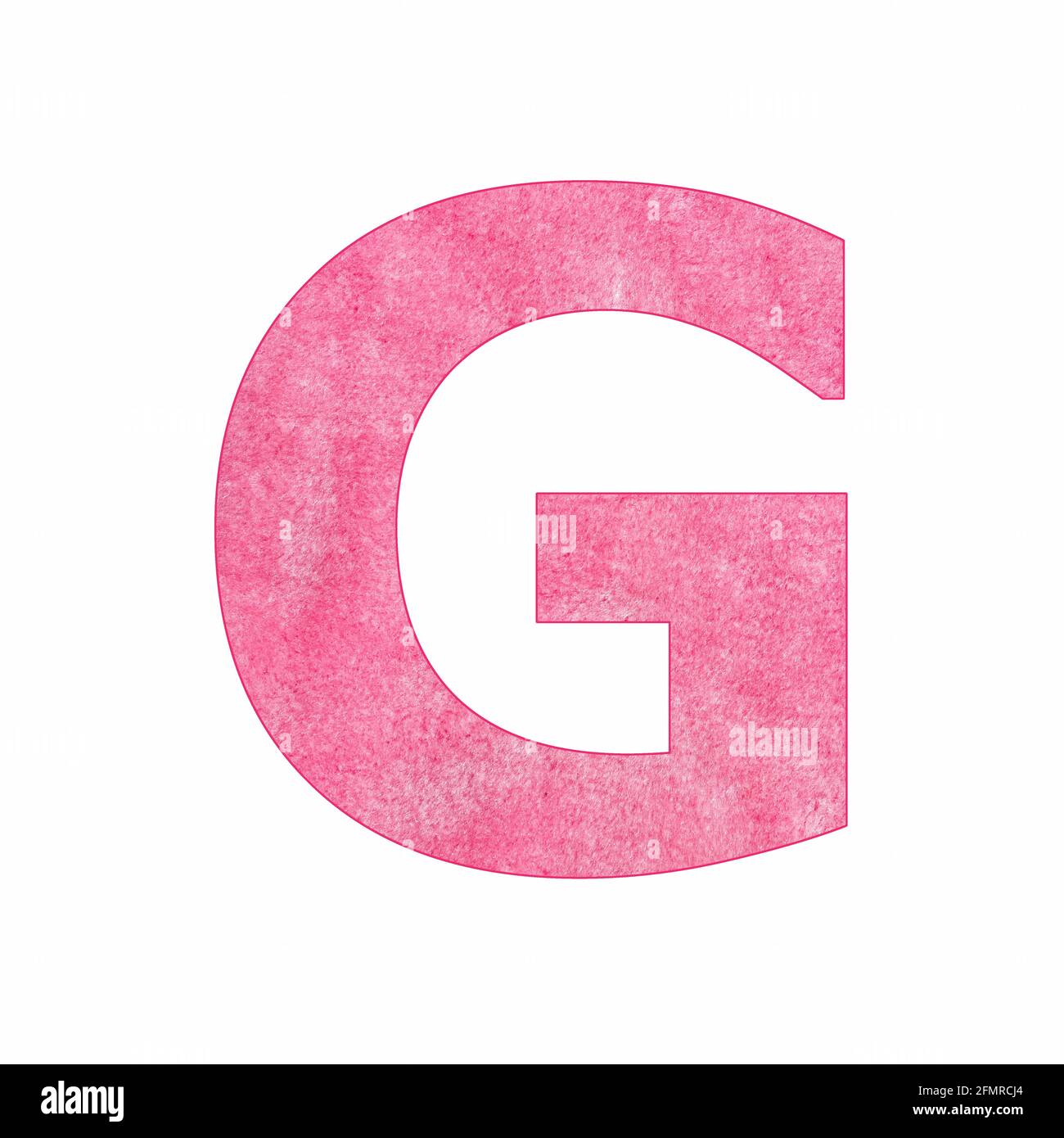 Alphabet Letter G - Pink plush texture Stock Photo - Alamy