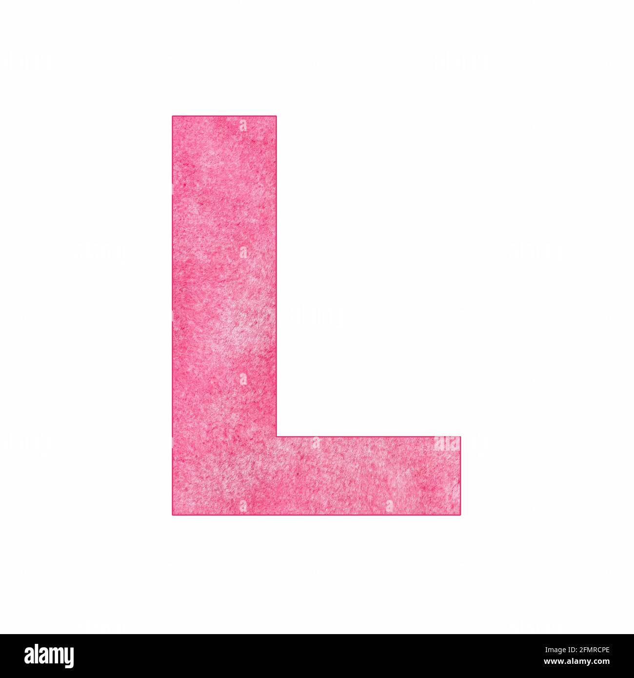 L capital letter - Pink plush texture Stock Photo - Alamy