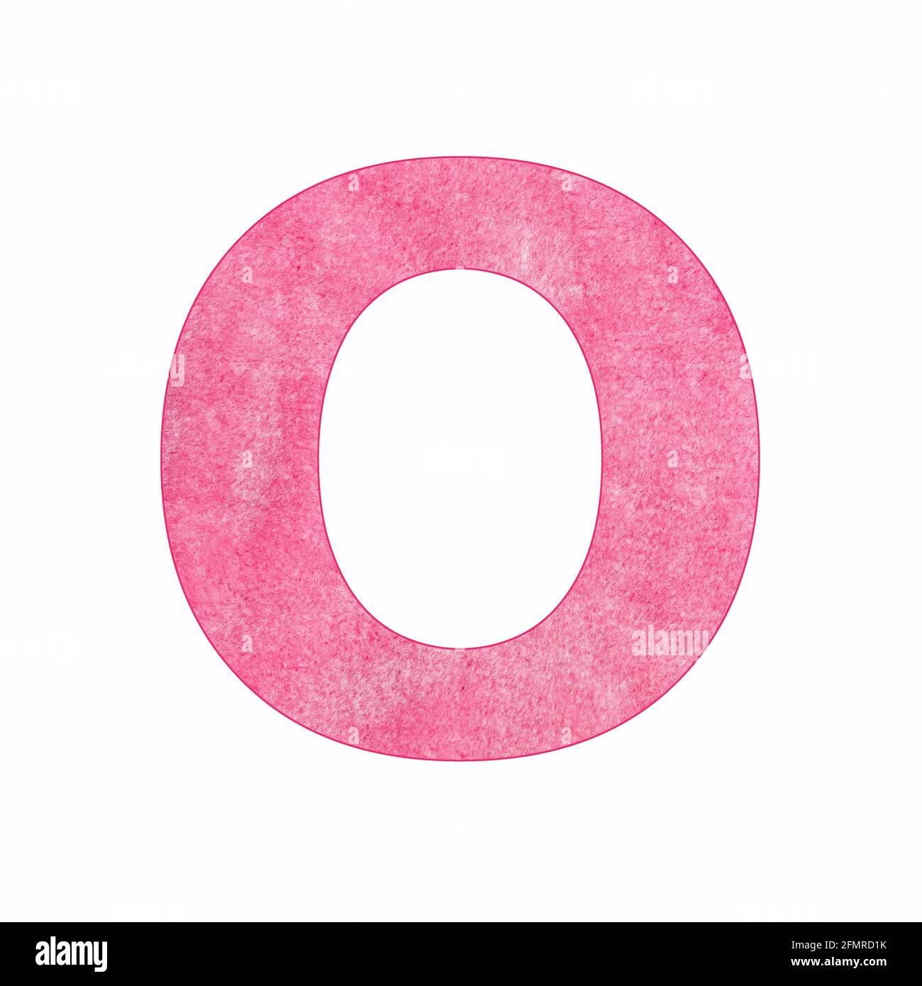 O capital letter - Pink plush texture Stock Photo - Alamy