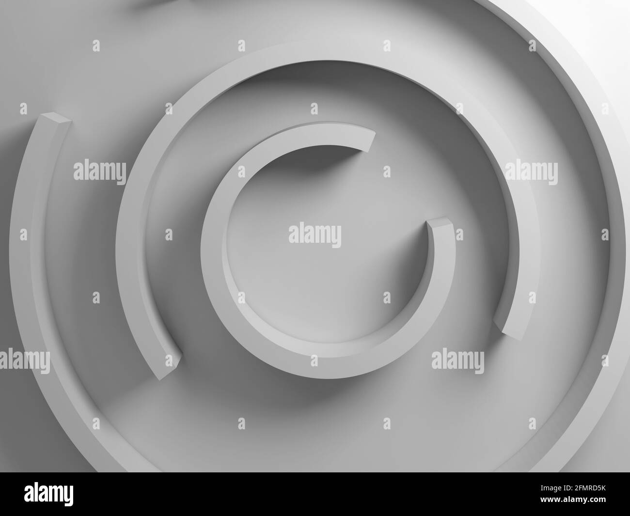 Abstract background with concentric rings sectors, minimal installation ...