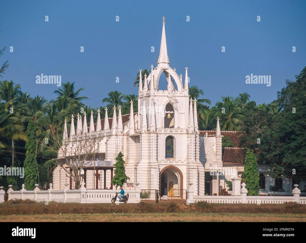 CALANGUTE, GOA, INDIA - Saligao Church exterior Stock Photo - Alamy